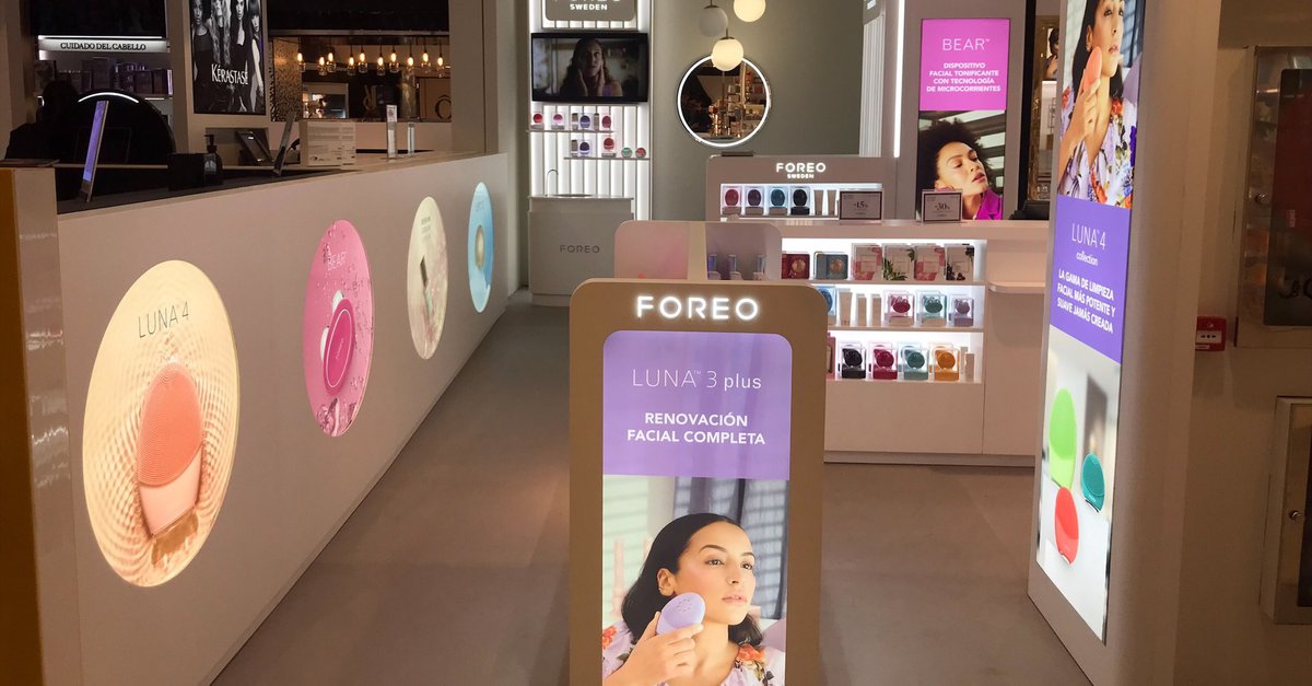 Foreo reabre su flagship en El Corte Inglés de Castellana - Revista Centros Comerciales